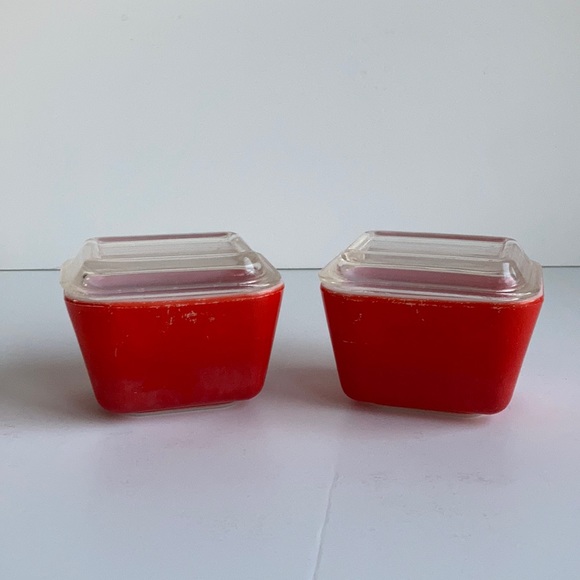 Pyrex | Holiday | Vintage Primary Red 5s Pyrex Mini Refrigerator ...